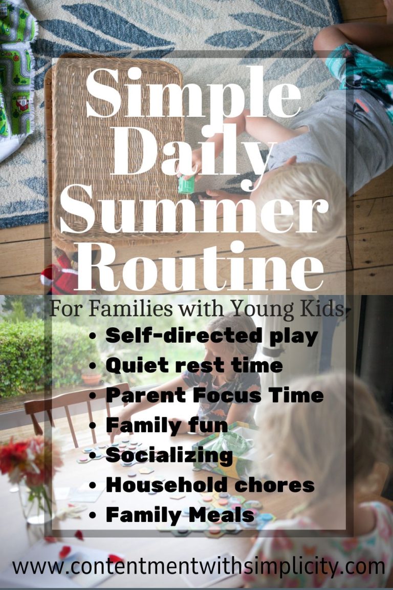 Slow, Simple Daily Summer Routine with Little Kids - Contentment With ...