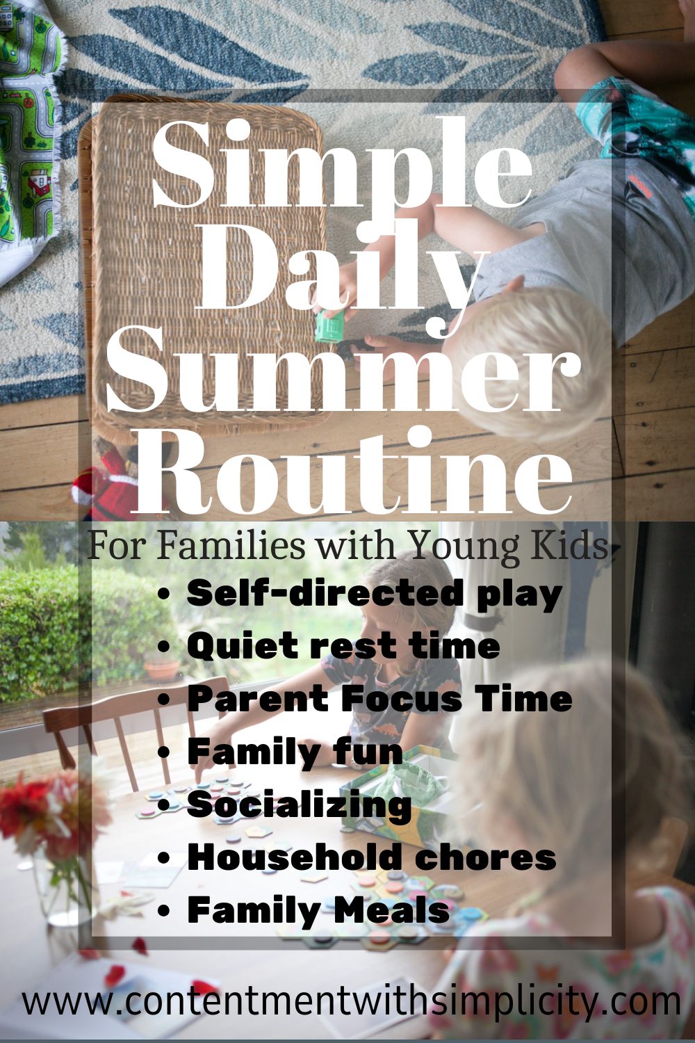 Slow, Simple Daily Summer Routine with Little Kids - Contentment With ...